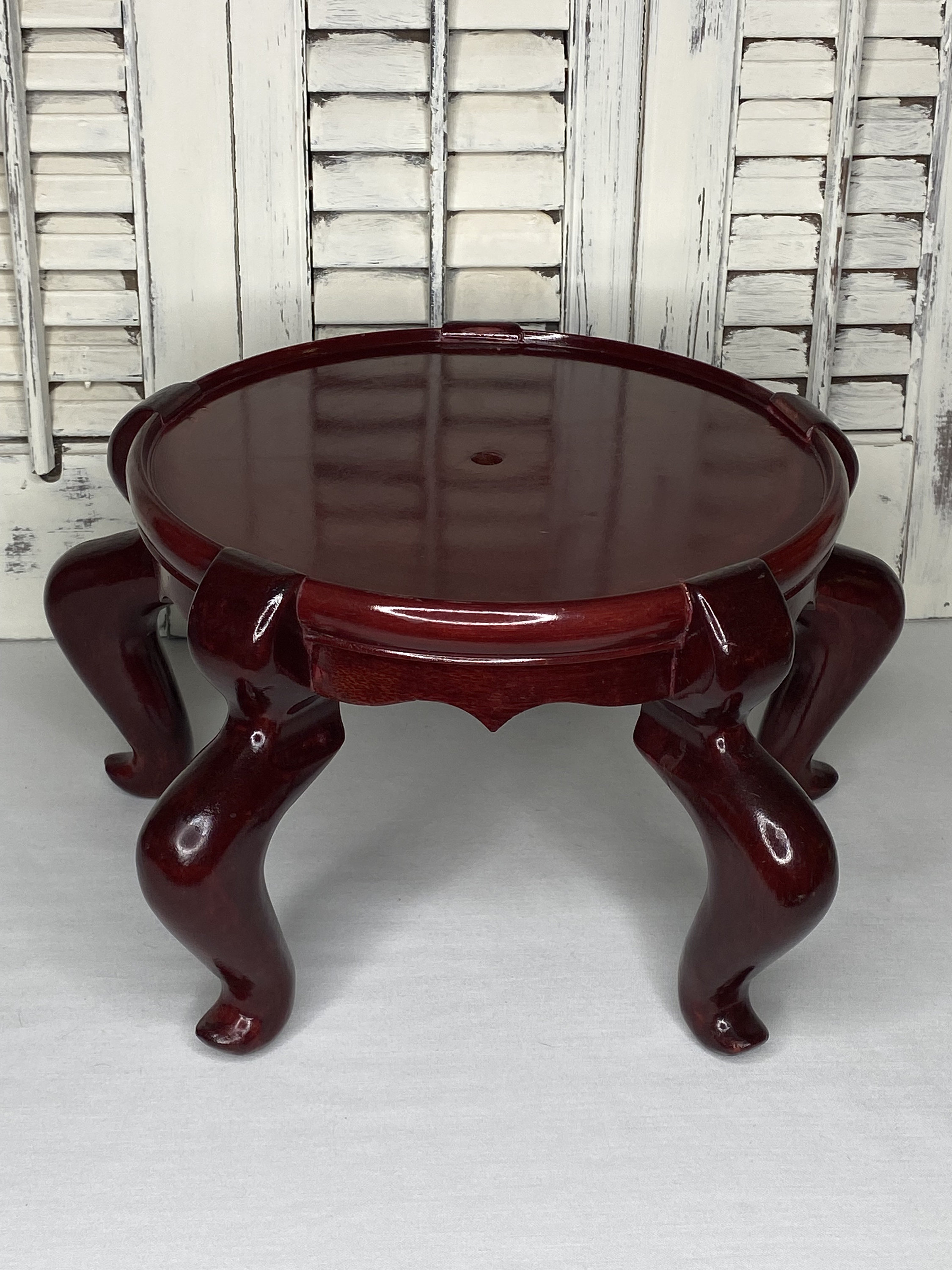 Large Chinese Display Stand Lacquered Wood Red Brown Asian Hand Craft ...