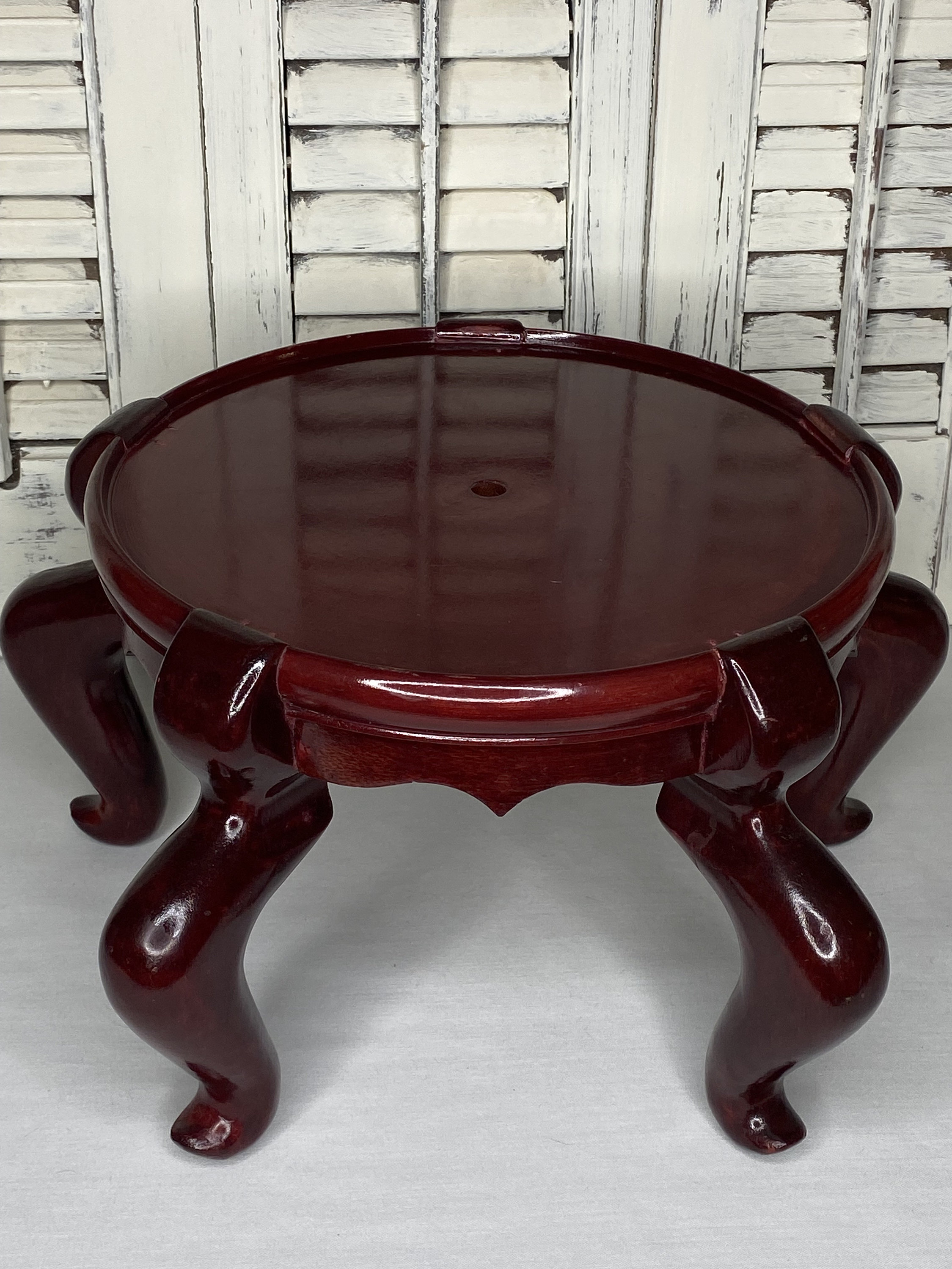 Large Chinese Display Stand Lacquered Wood Red Brown Asian Hand Craft ...