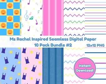 Ms Rachel Inspired Seamless Digital Paper Bundle 4 - Etsy