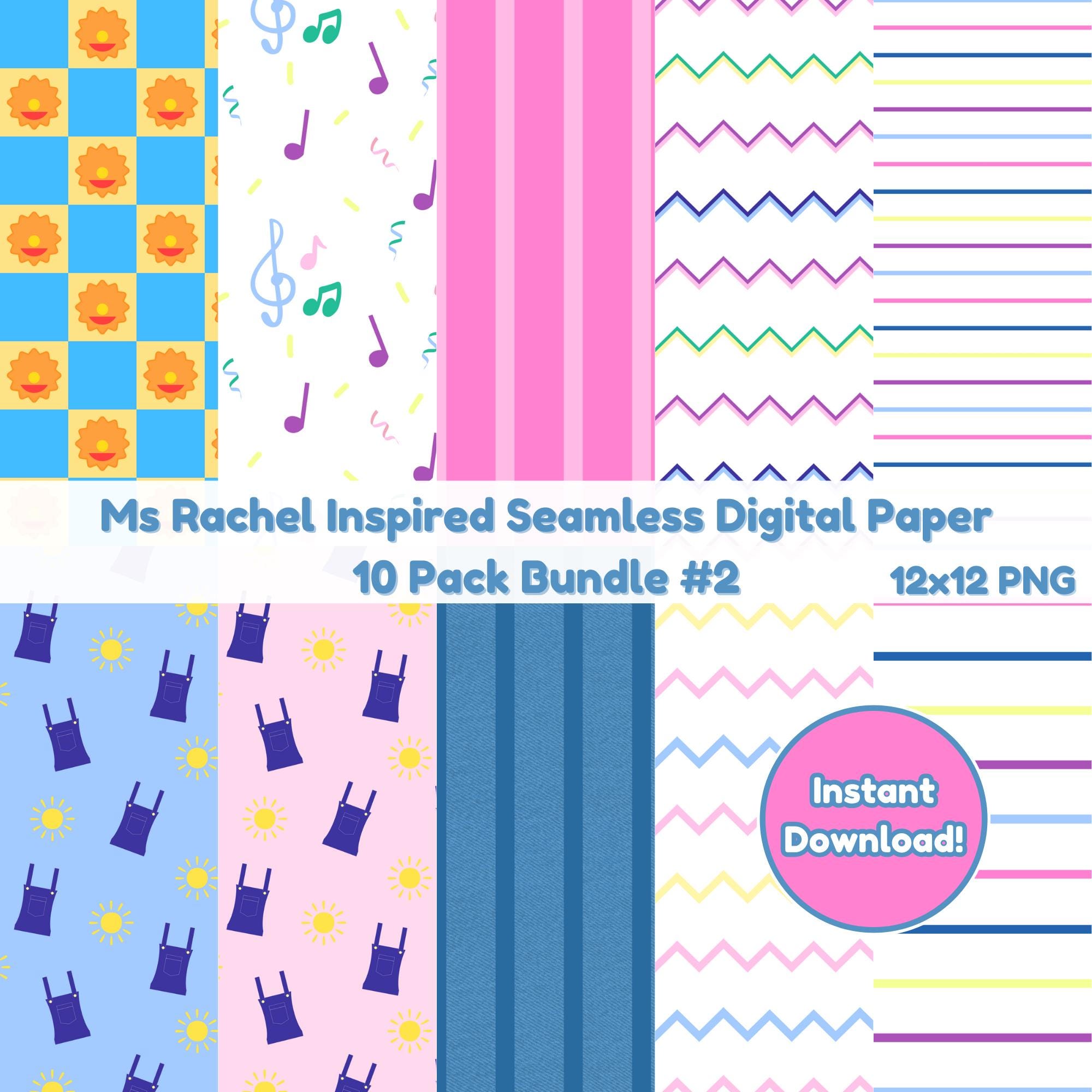 Ms Rachel Inspired Seamless Digital Paper Bundle 2 - Etsy