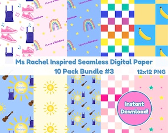 Ms Rachel Inspired Seamless Digital Paper Bundle 4 - Etsy