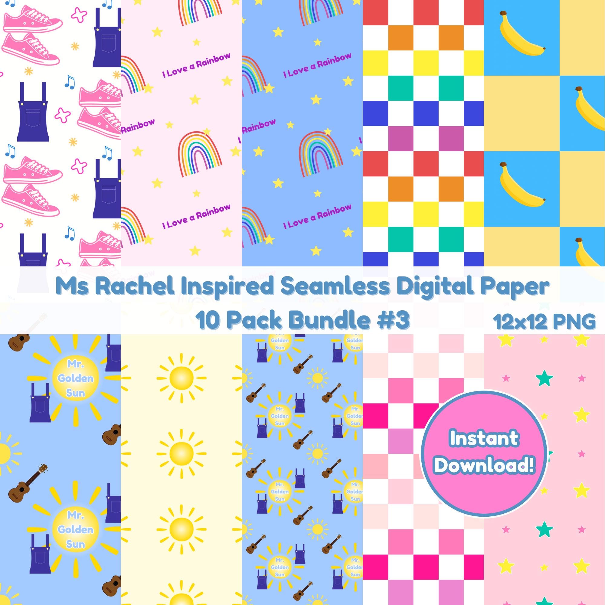 Ms Rachel Inspired Seamless Digital Paper Bundle 3 - Etsy
