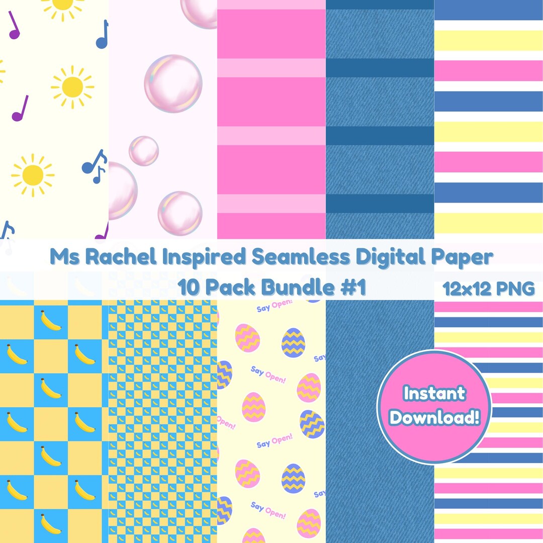 Ms Rachel Inspired Seamless Digital Paper Bundle - Etsy