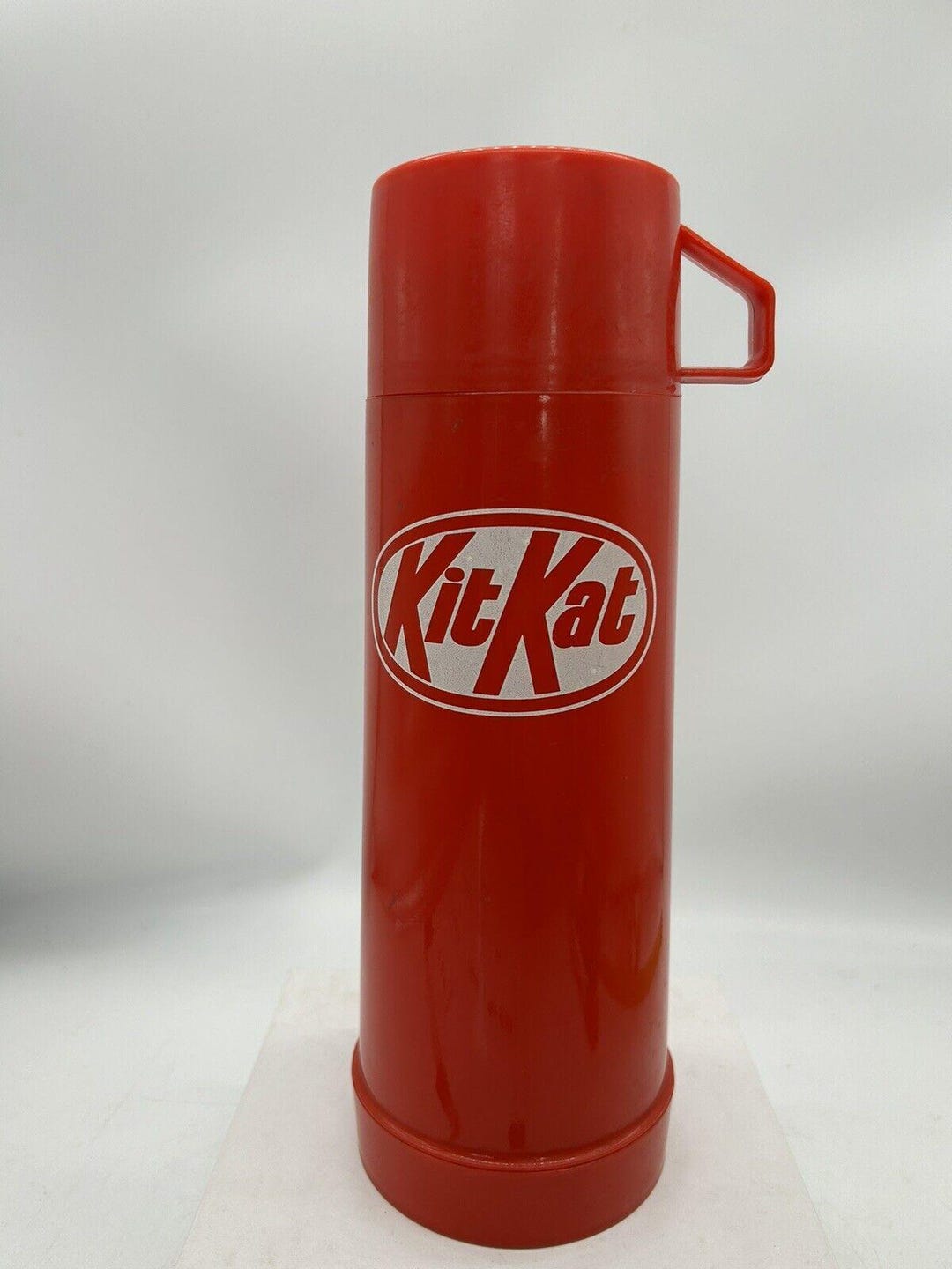 Vintage Aladdin Red Thermos Flask | Kitkat Logo | 1 Pint | Made in USA ...