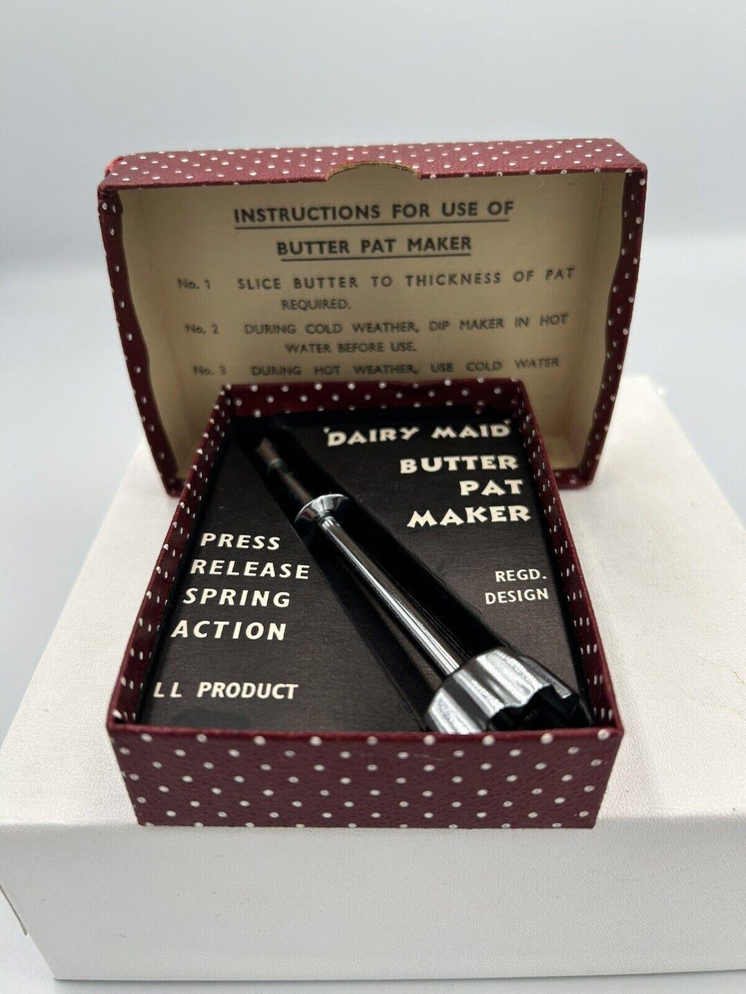 Vintage 1950's Dairy Maid Butter Pat Maker Kitchen Utensil With ...