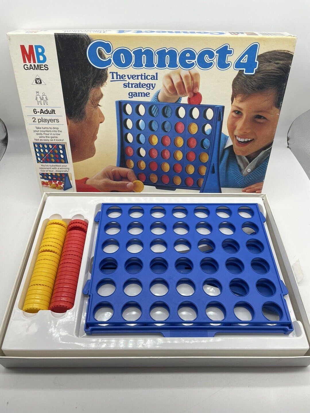 Vintage Connect 4 1984 Edition Original MB Retro Family Fun Strategy ...