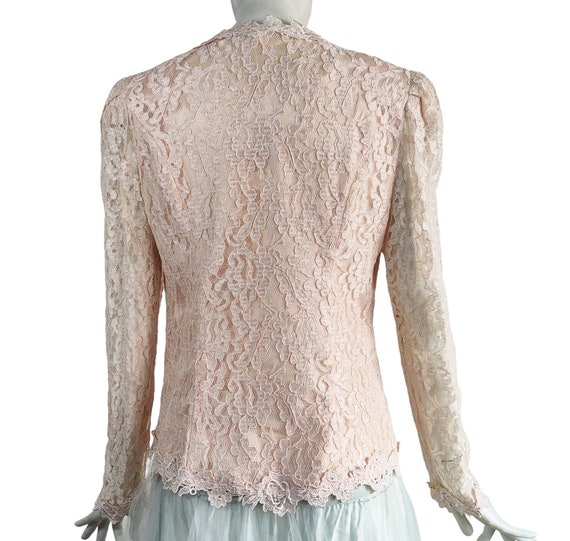 Vtg 90s LISA MICHAELS Romantic Coquette Champagne Lac… - Gem