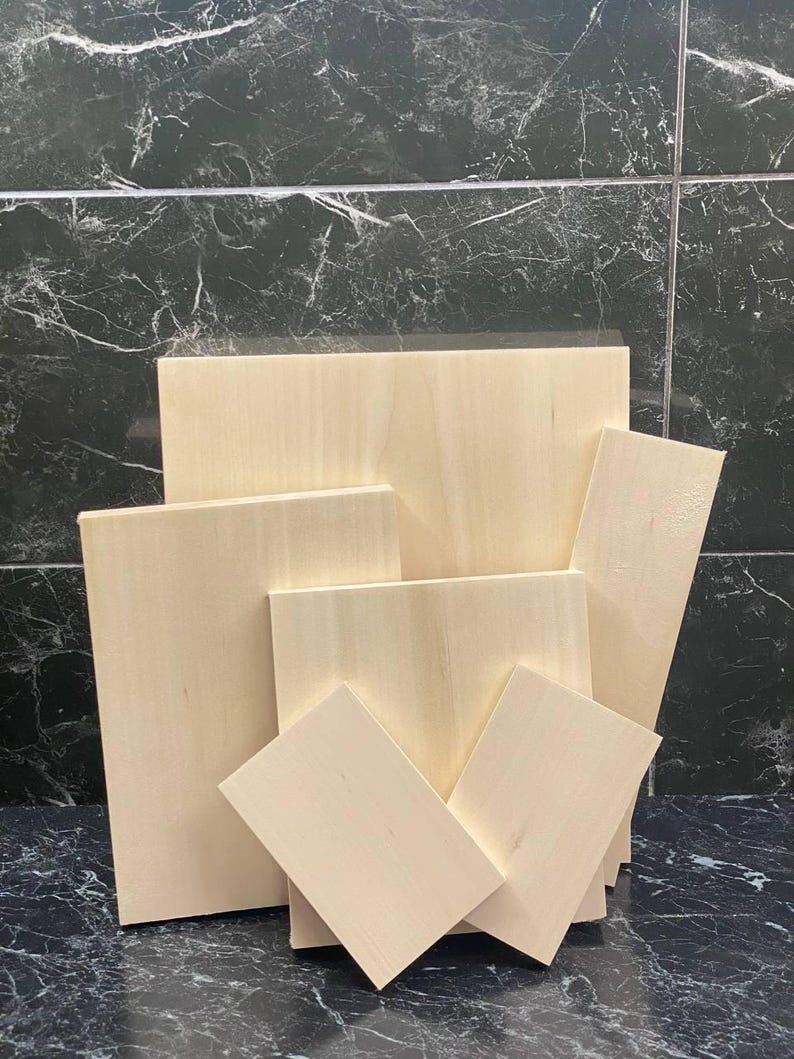Basswood Craft Blank: Smooth Wood Board for Carving, Pyrography & Resin ...