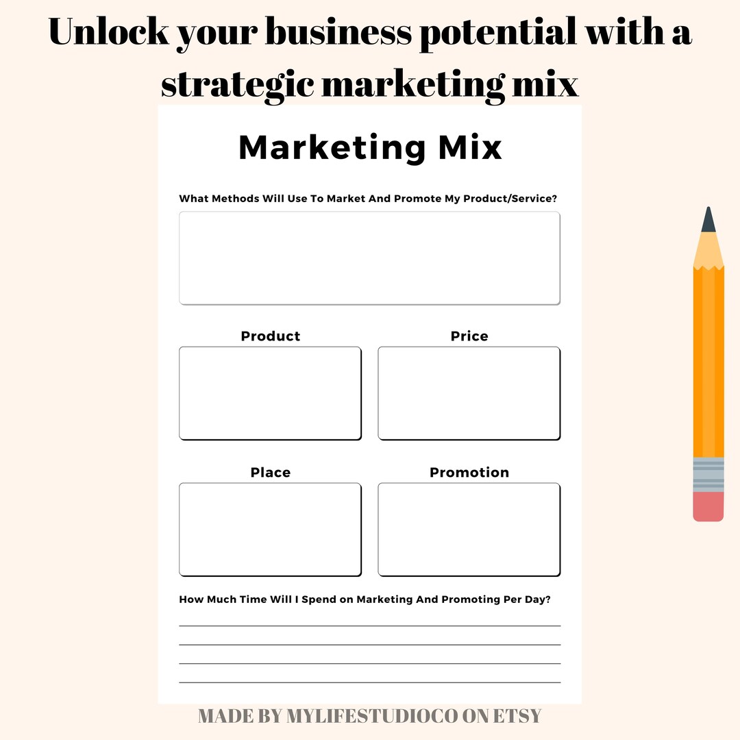 Marketing Mix Strategy Template for Business Success | 4ps Analysis ...