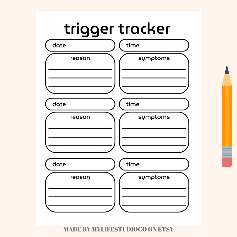 Trigger Tracker - Digital Mood & Emotion Tracker, Mental Health Journal ...