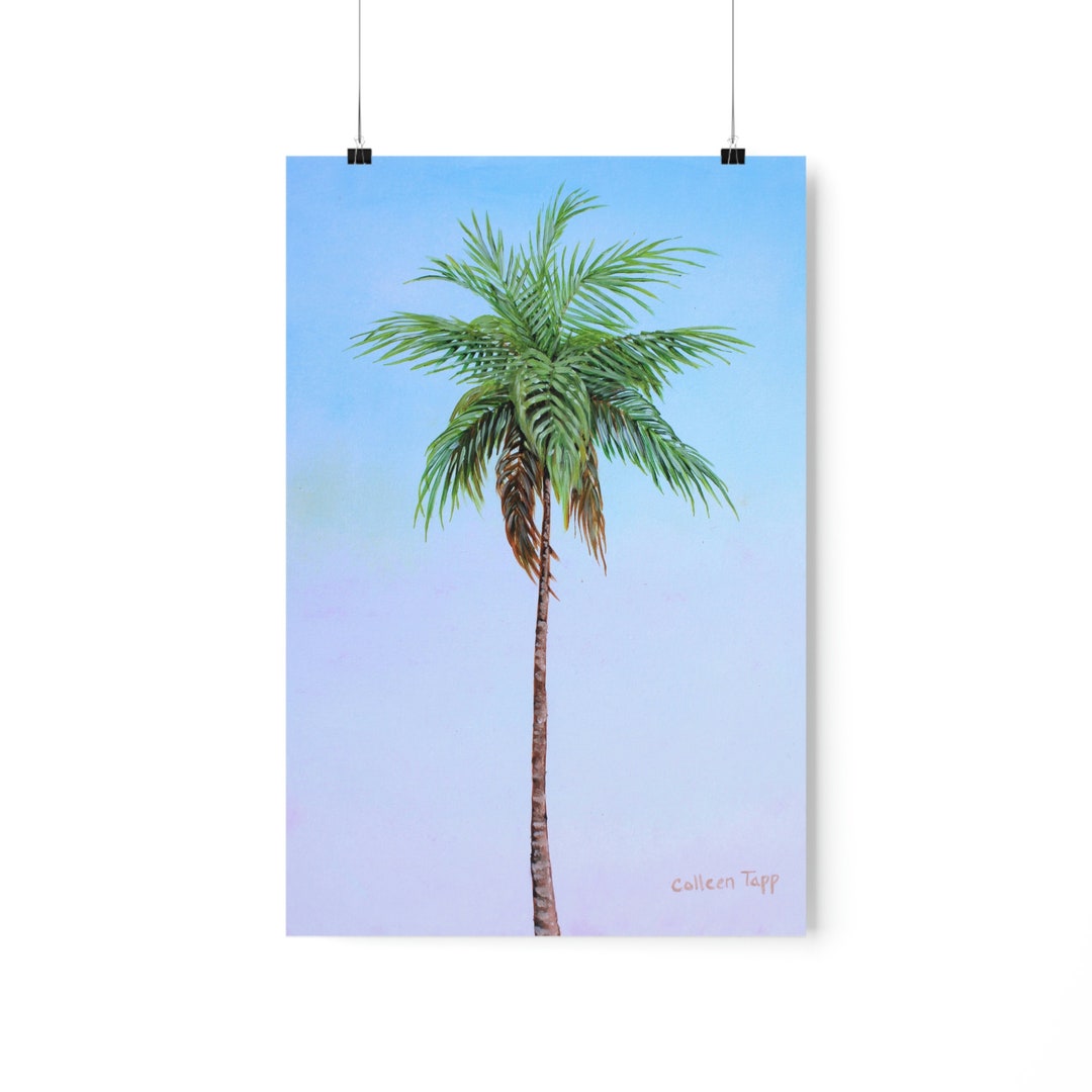 Dusky Palm Art Print - Etsy