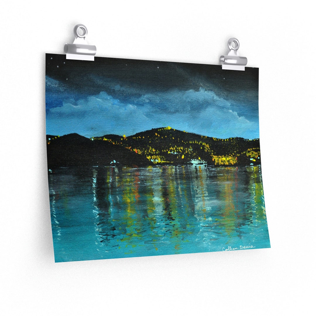 St Thomas at Night Art Print - Etsy