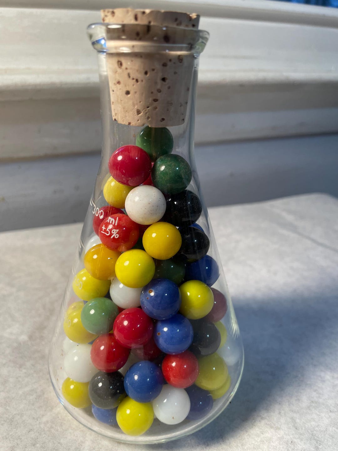 Lot of Vintage Glass Chinese Checkers Marbles in a Lab Flask - Etsy