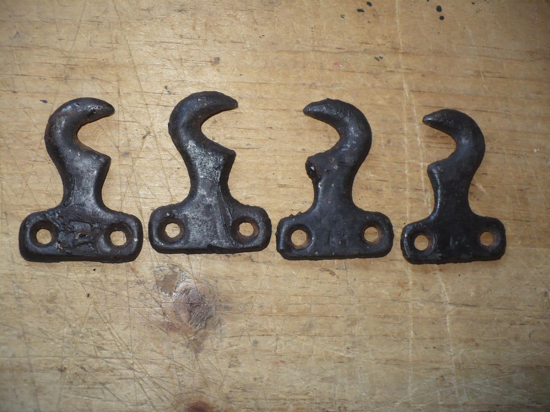 Four Singer Treadle Sewing Machine Cast Iron Hooks for Drawer Frame ...