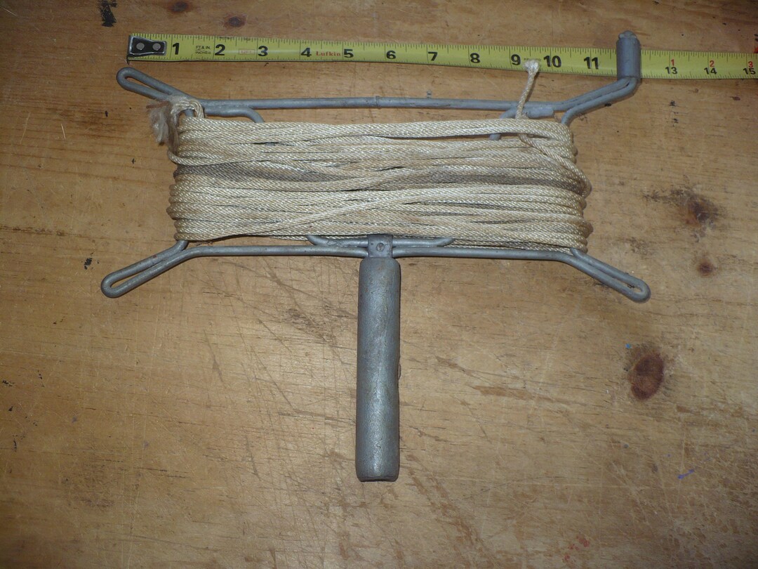 Vintage Galvanized Rope Winder & Holder - Etsy