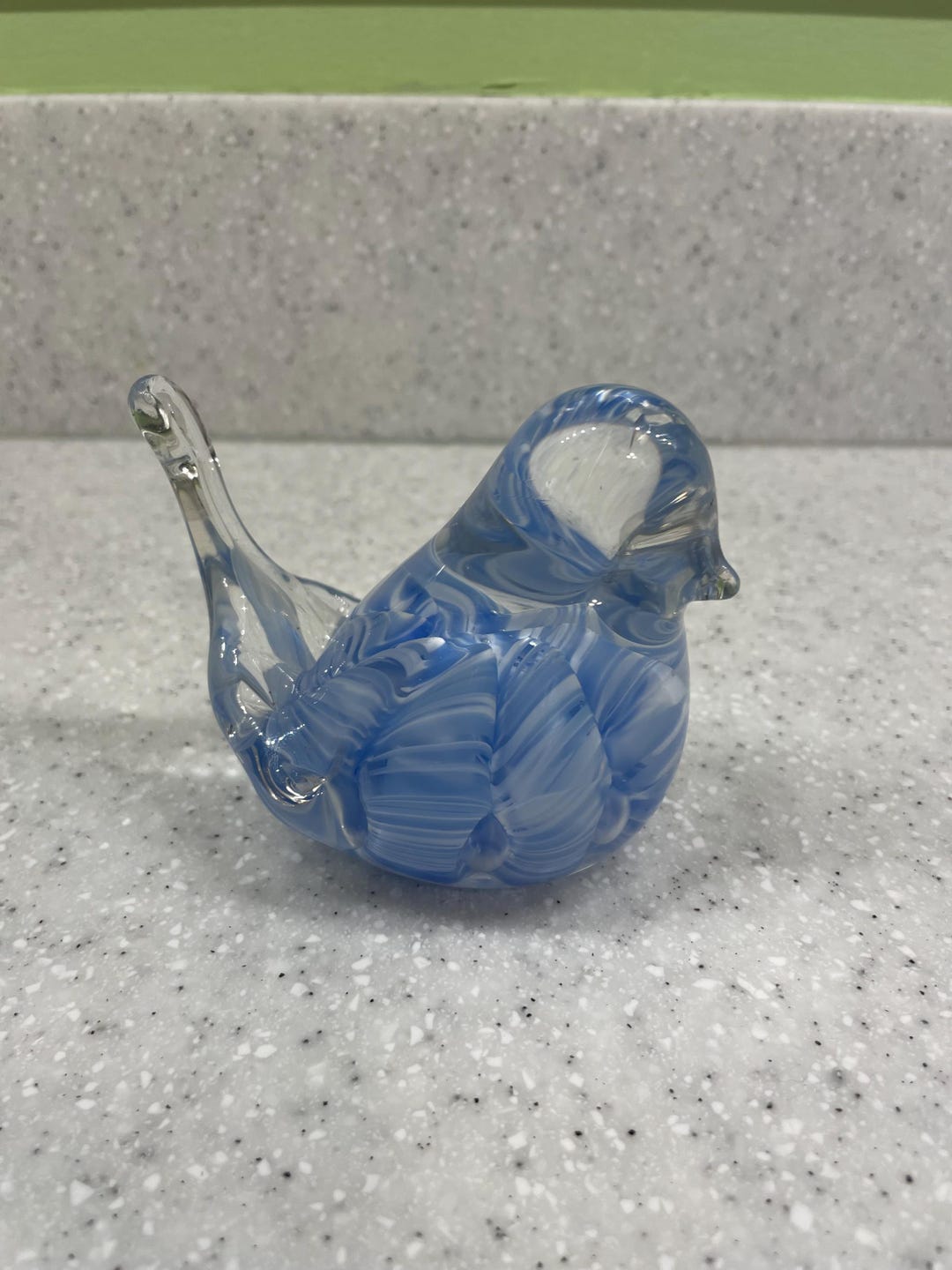 Vintage JOE RICE Art Glass Paperweight Blue Bird Figurine Marked - Etsy