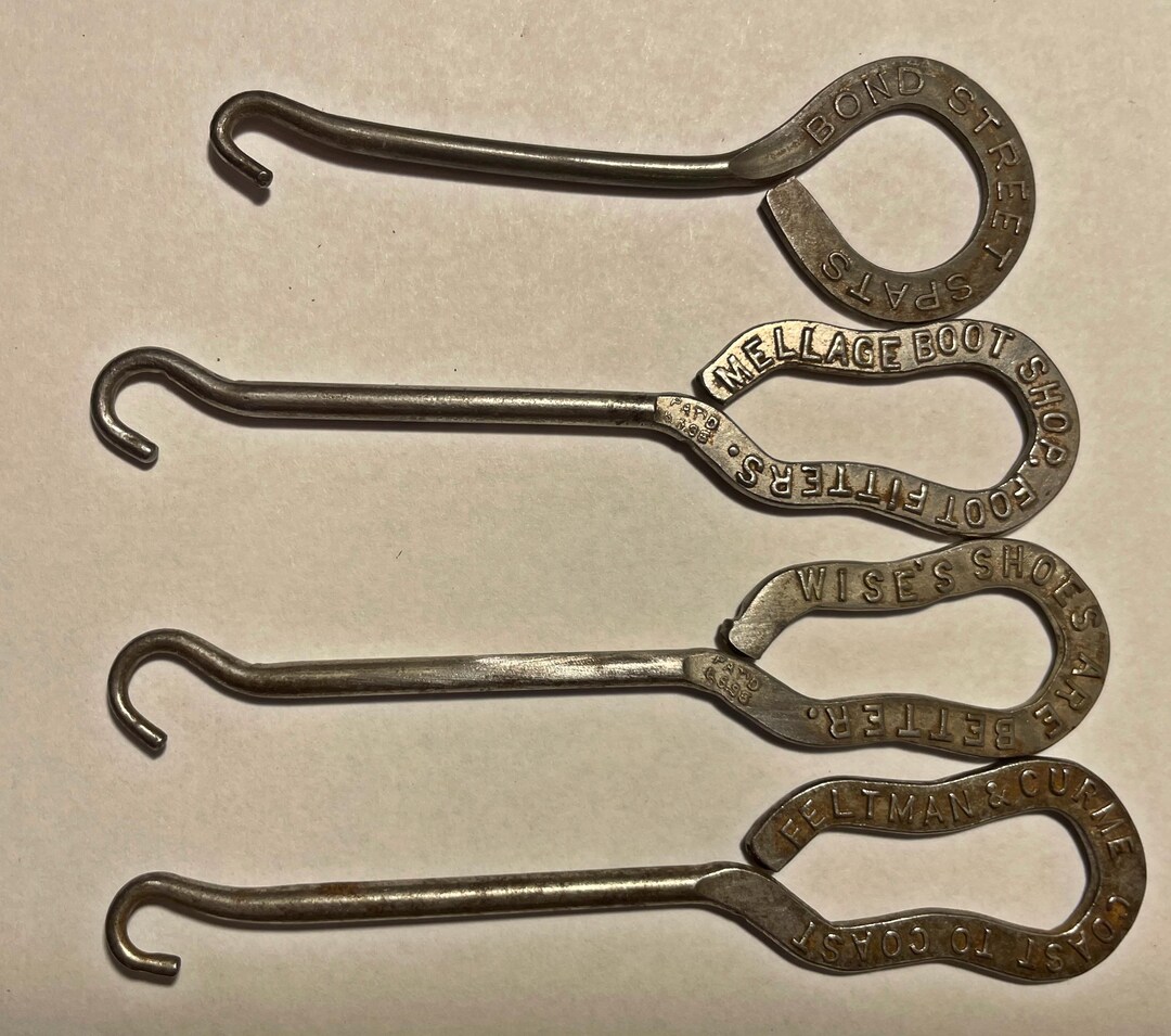 Lot of 4 Vintage Metal Advertising Shoe Button Hooks - Etsy