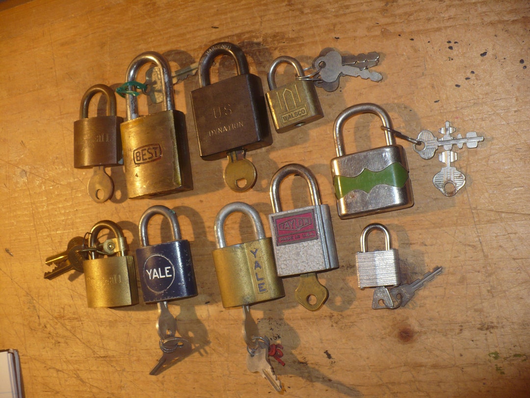 Ten Old Padlocks With Keys - Etsy