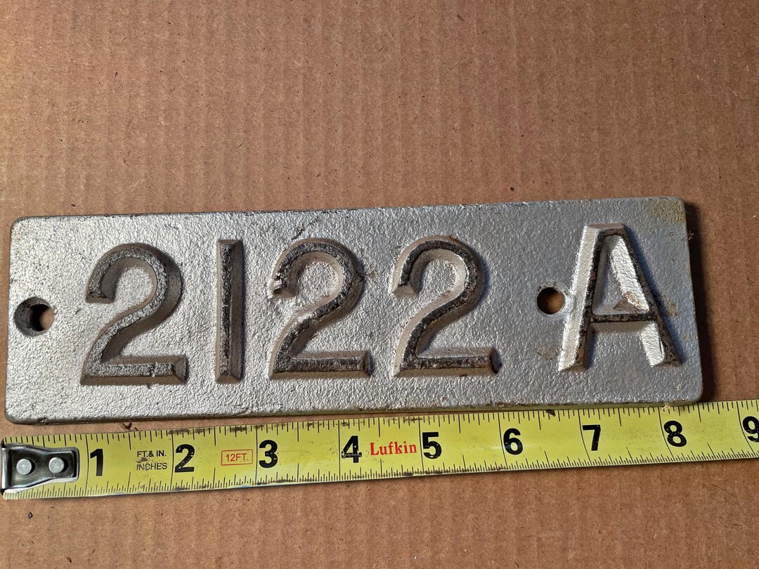 Vintage Cast Iron Name Plate 2122-A Size 8-1/2 X 2-1/2 X5/16 - Etsy