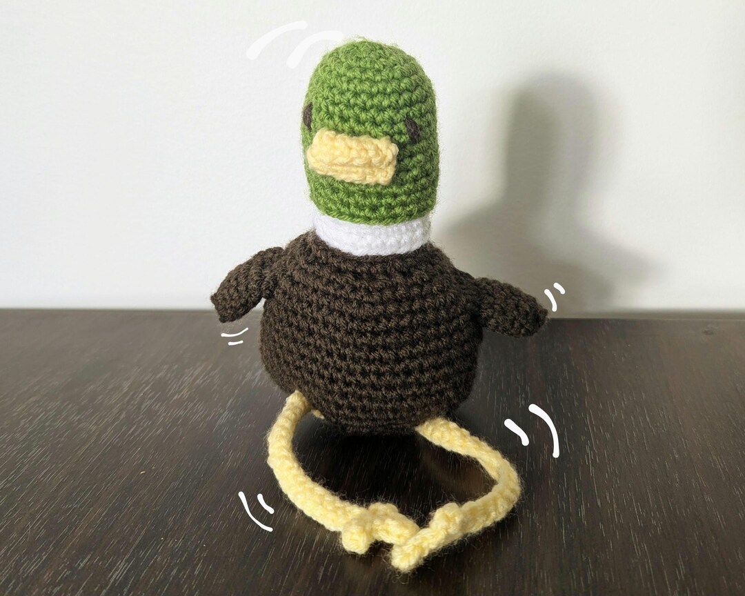 Dough the Groovy Mallard Duck Plush Crochet Stuffed Animal Customizable ...