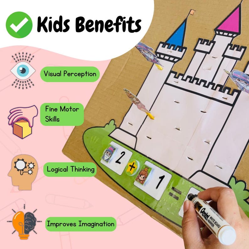 Interactive Math Castle Printable | Addition and Subtraction Activity ...