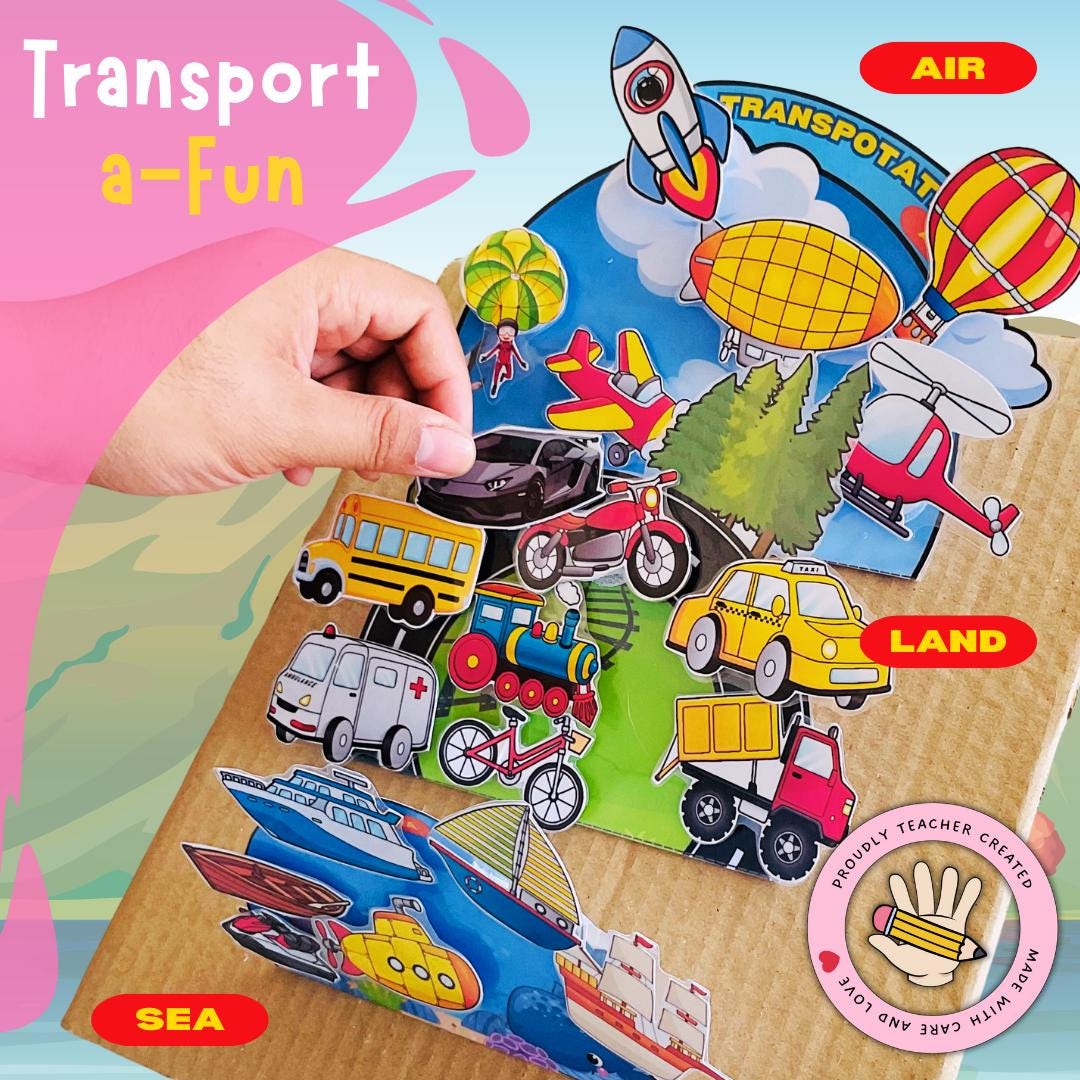 Transport-a-fun: Air, Land & Sea Sorting Game for Kids | Printable ...