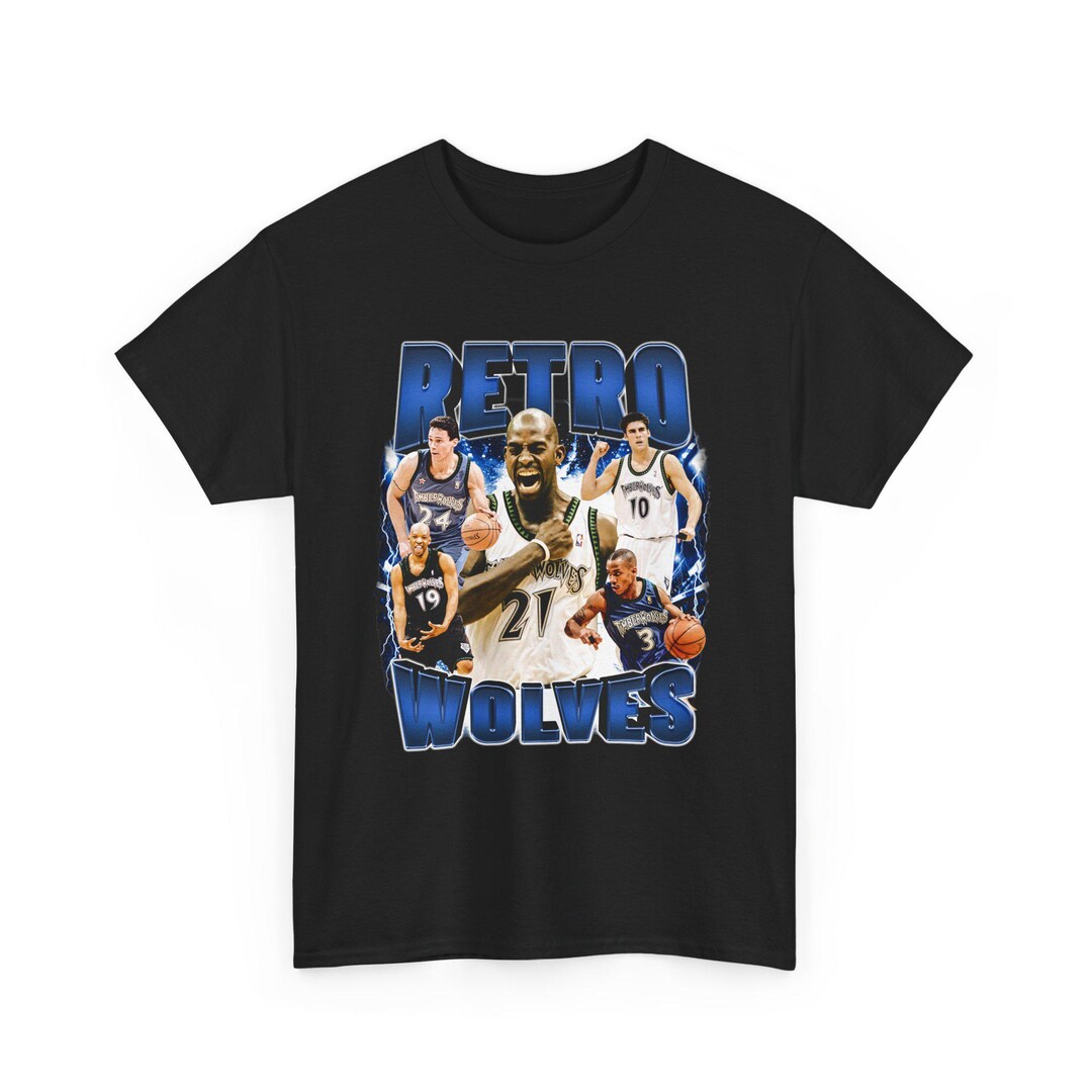 Retro Wolves Basketball Tee | 90s Vintage Minnesota Team Collage ...