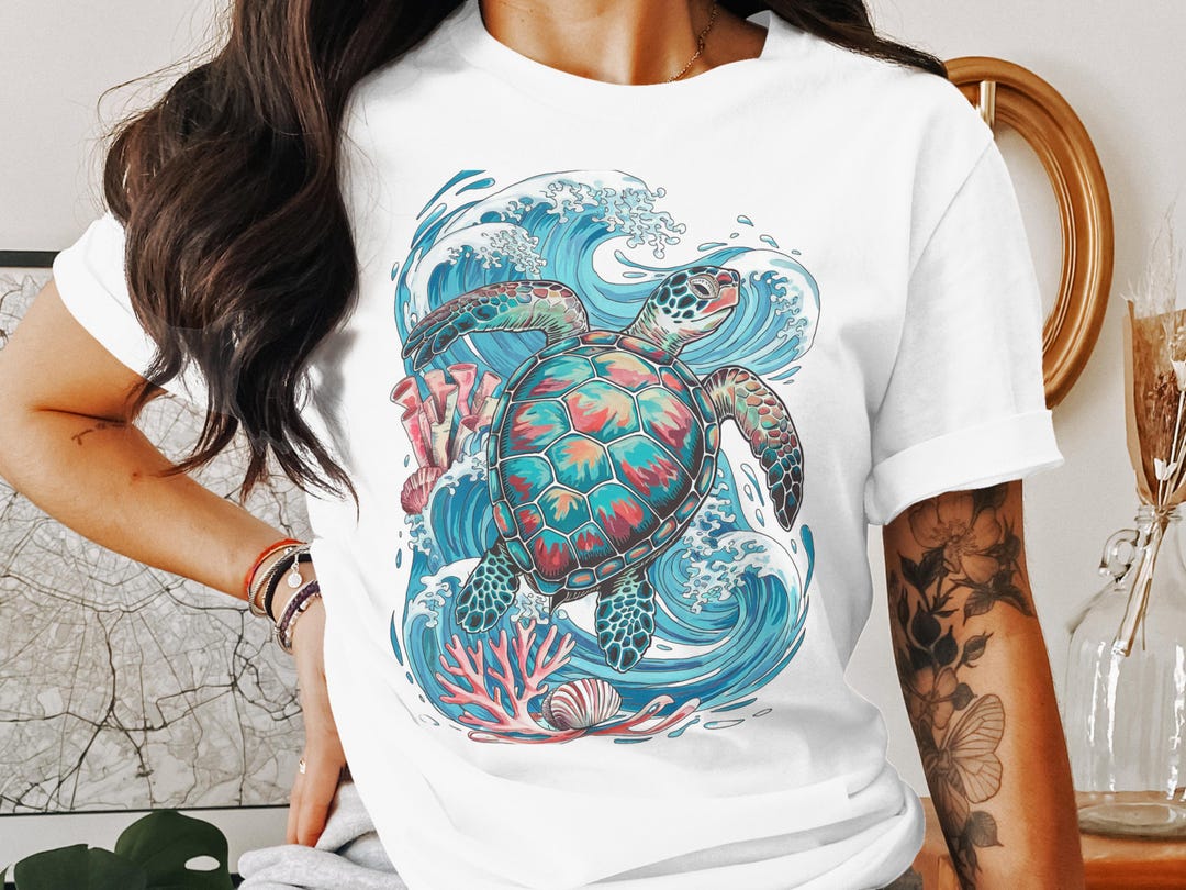 Sea Turtle Shirt Designs, Watercolor Sea Turtle Shirt, Sea Turtle-shirt ...