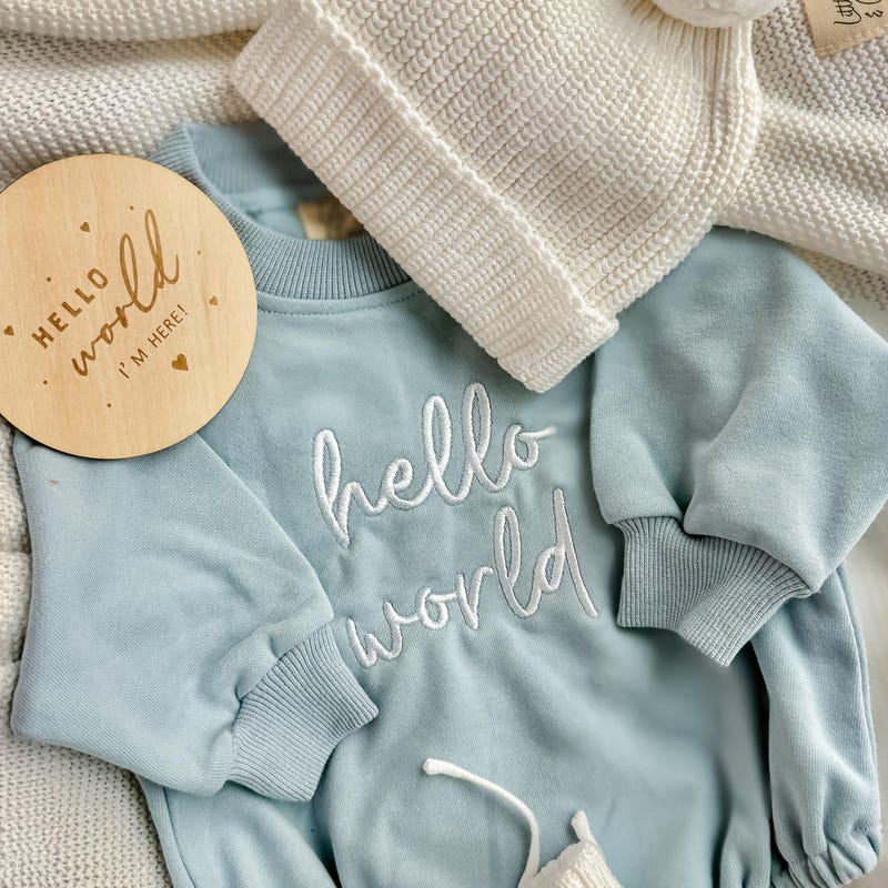 Hello World Newborn Outfit Girl - Etsy