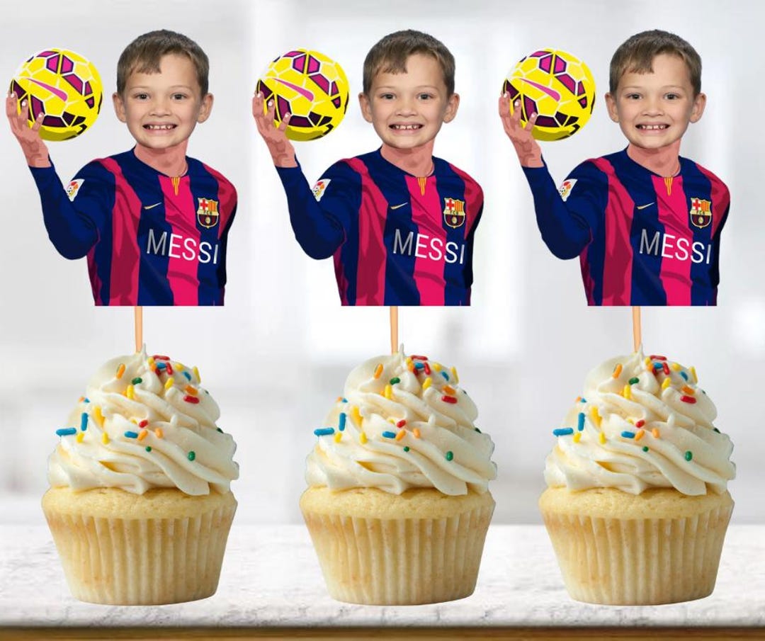 Football Cupcake Topper MESSI - Etsy