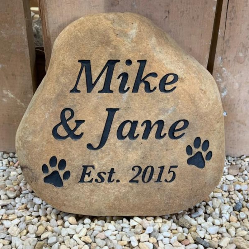 Landscape Rock Engraved - Etsy