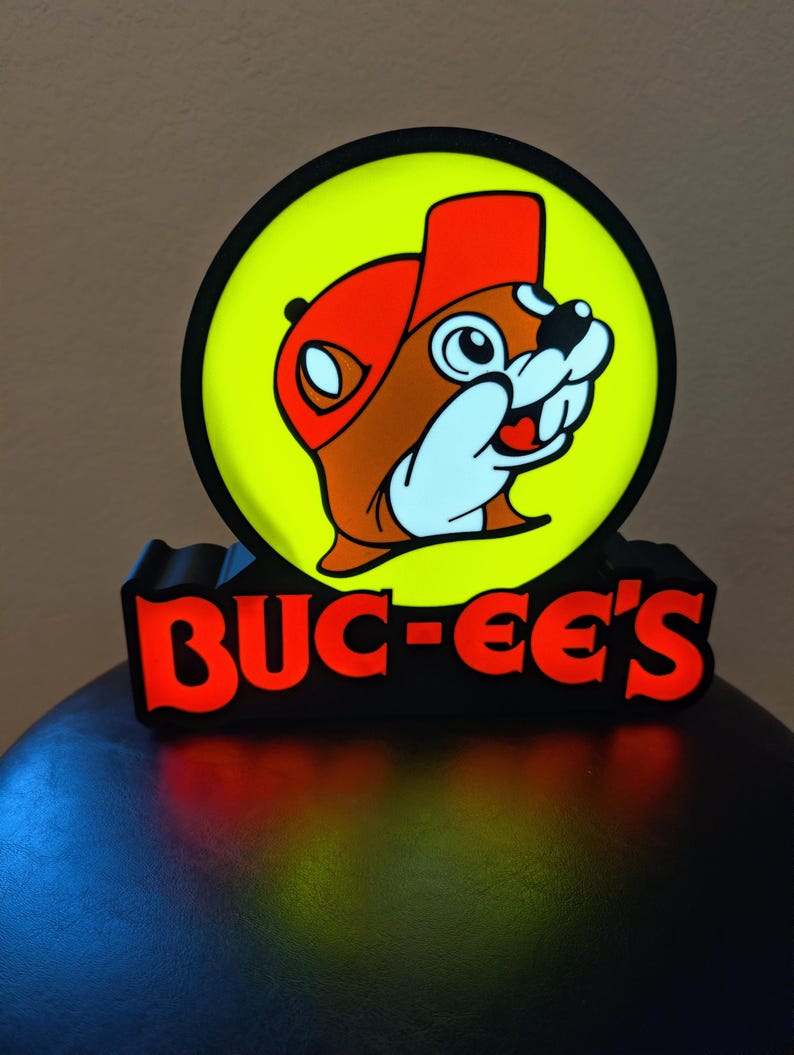 Buc-ee's LED Lightbox - 3D Printed Night Light / Desk Lamp - Etsy