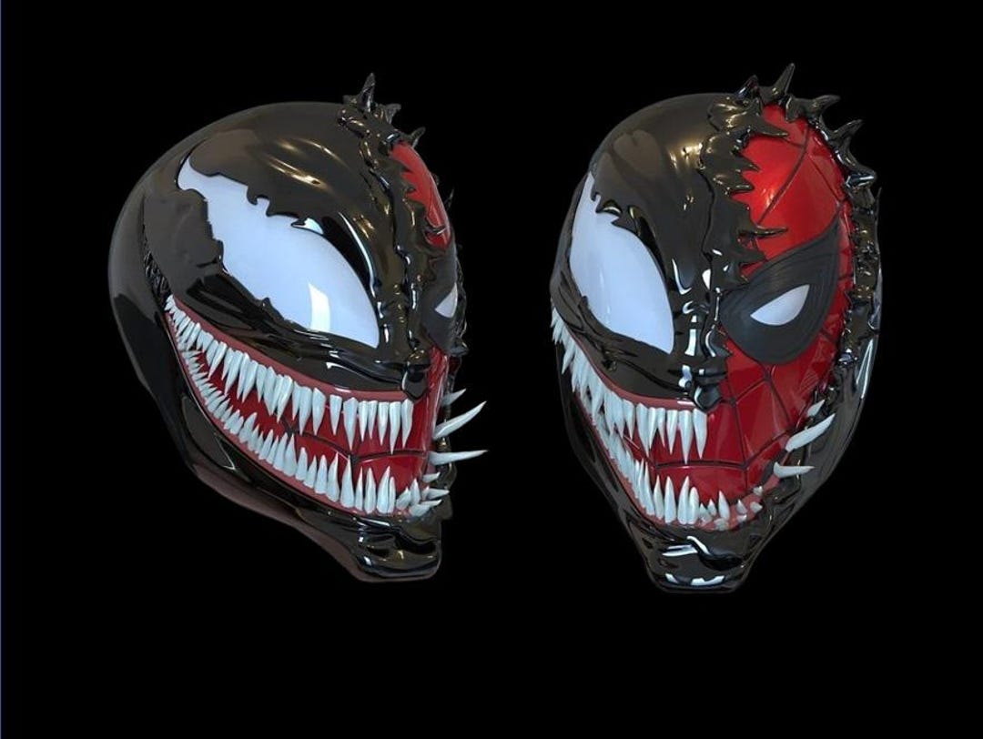 Venom/spiderman Mask Helmet/stl Files Paintable/ to 3d Print - Etsy