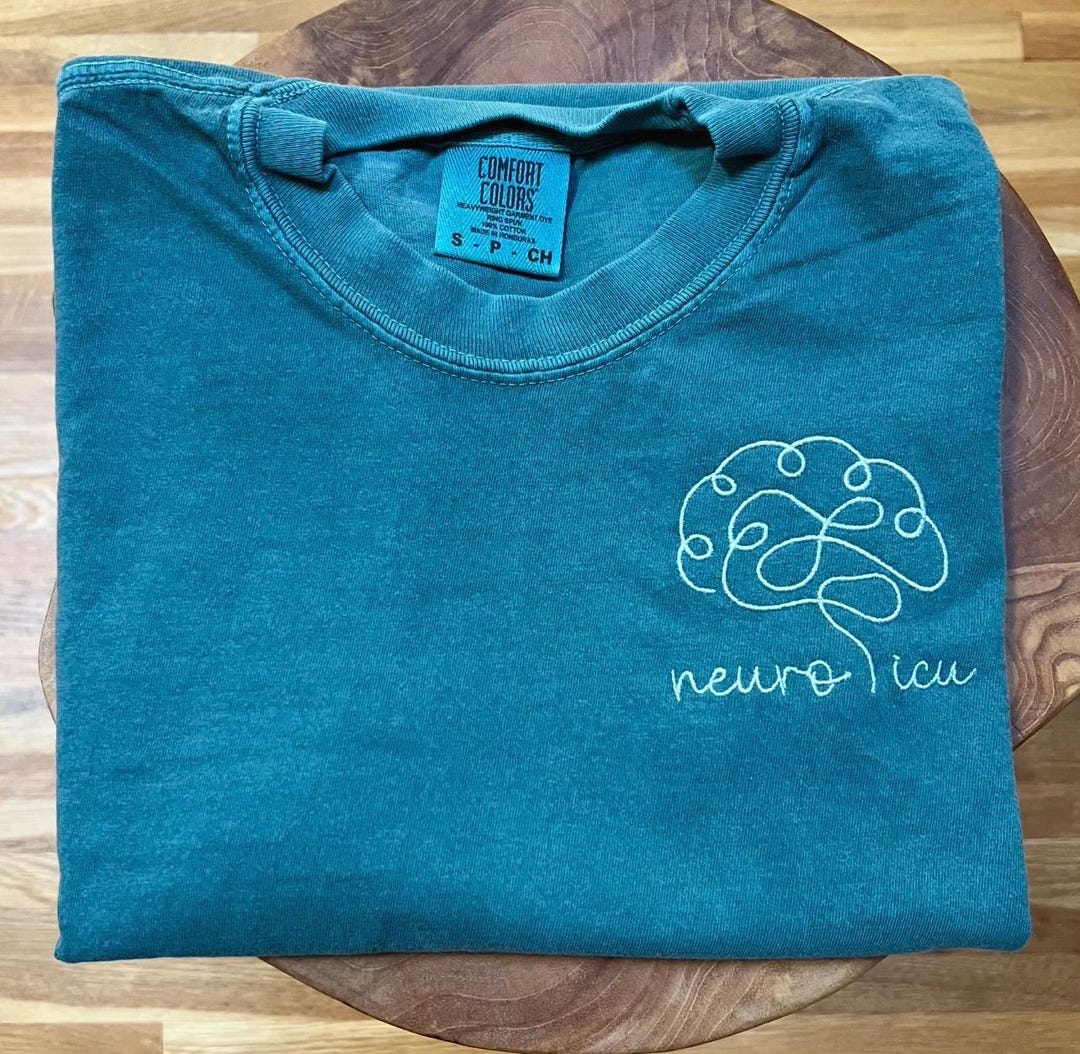 Comfort Colors Neuro ICU Shirt - Choice of Short or Long Sleeve Shirt ...