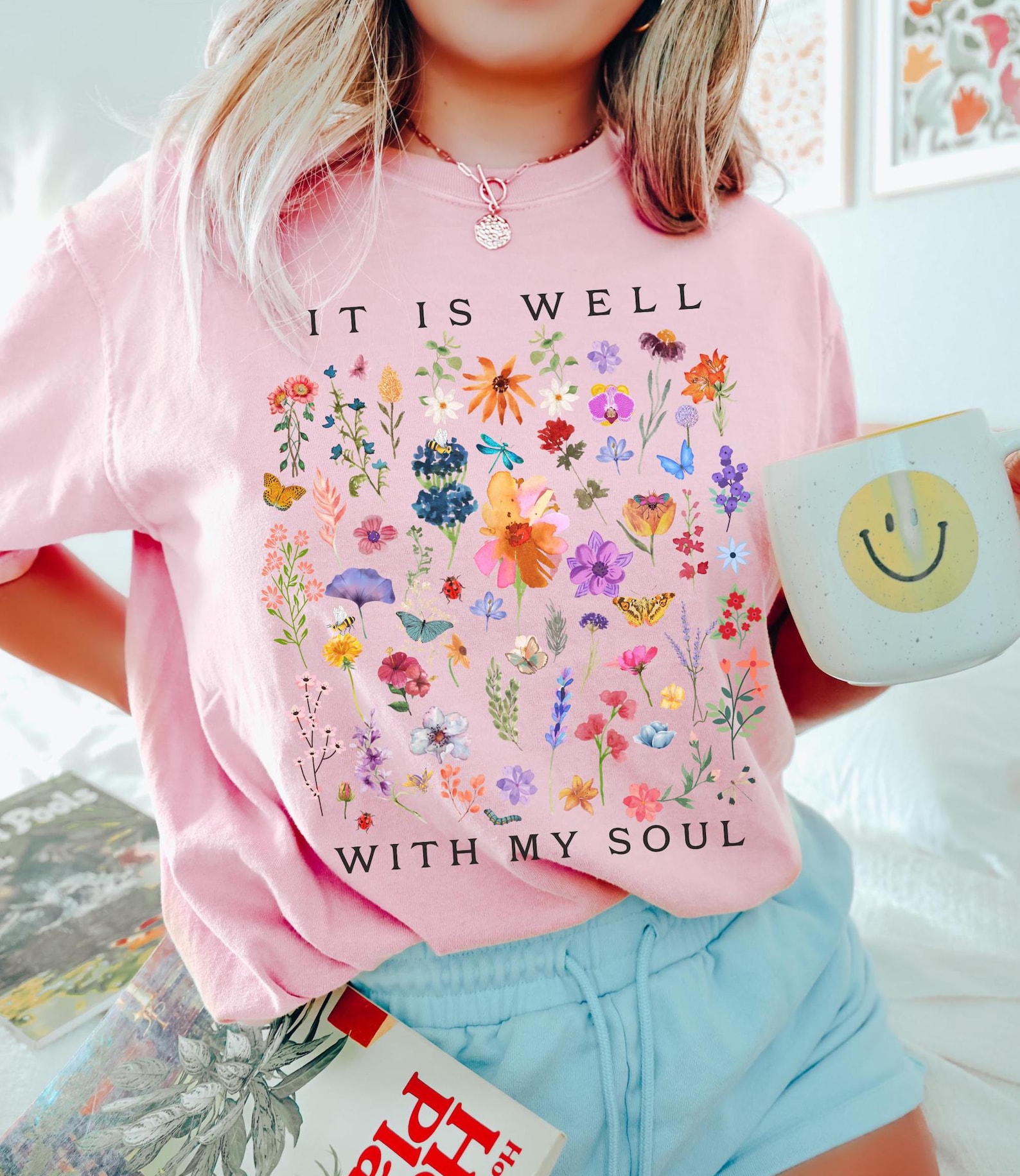 Comfort Colors Christian T-shirt: It is Well Floral, Religious Apparel ...
