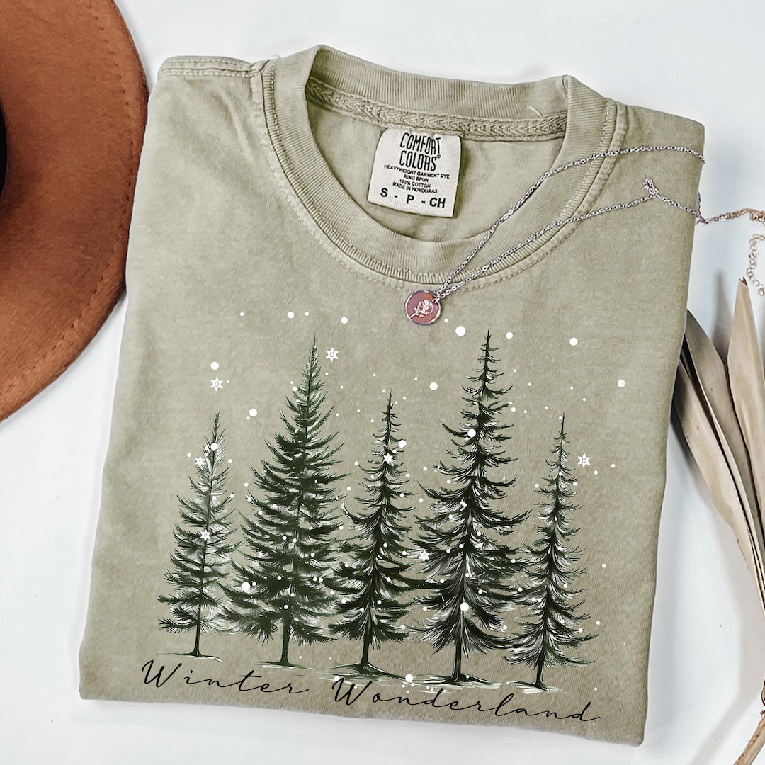 Comfort Colors Winter Wonderland Shirt, Trendy Holiday T-shirt, Retro ...