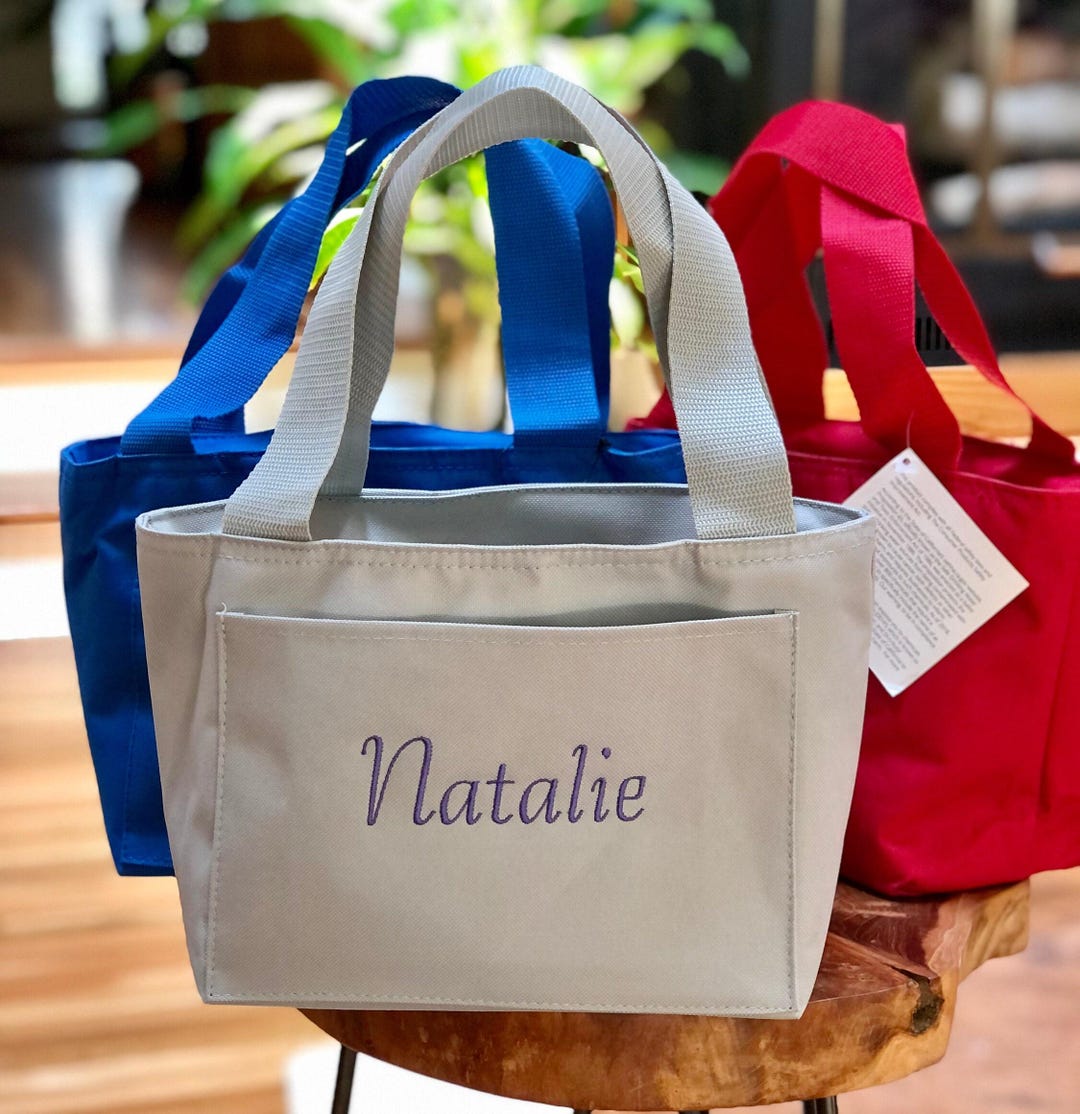 Personalized Embroidered Lunch Tote: Insulated Cooler Bag With Custom ...