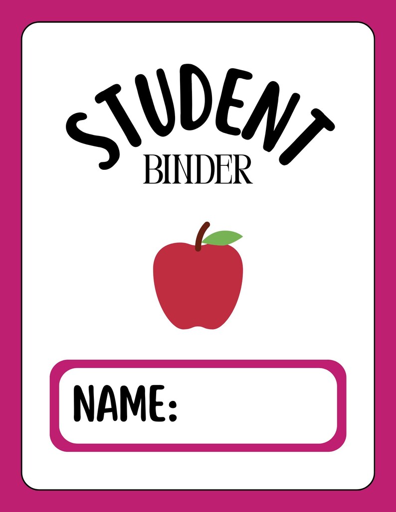 School Subject Binder Section and Divider Covers Multi-colored Pattern ...