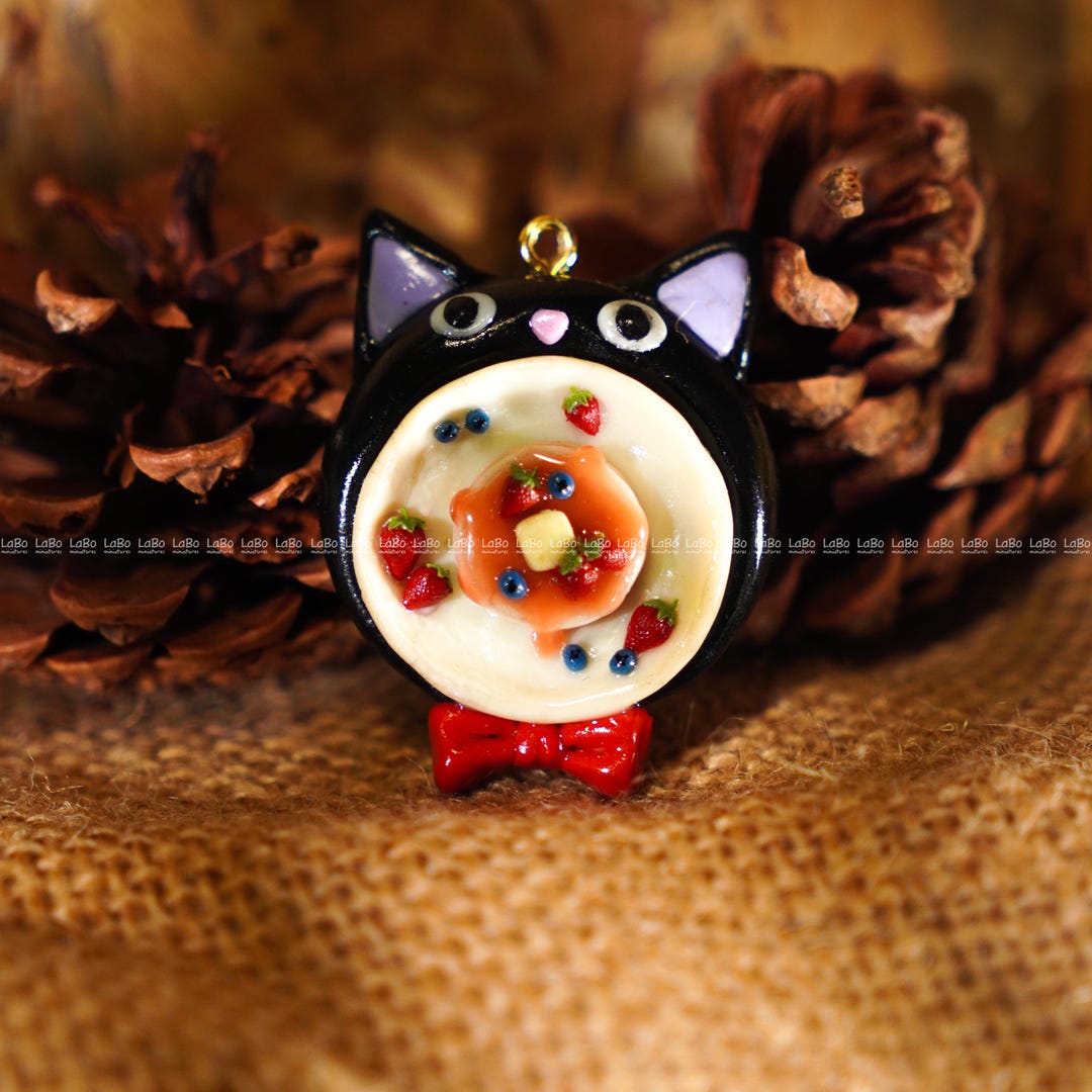 Jiji Inspired Studio Ghibli Worry Stone, Keychain, Black Cat Thumb ...