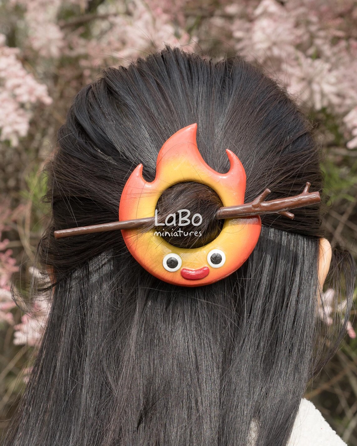 Calcifer Flame Inspired Hair Stick Barrette | Hair Clip | Hair Pin ...
