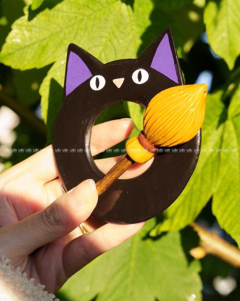 Jiji Inspired Studio Ghibli Hair Stick Barrette | Hair Pin | Hand ...