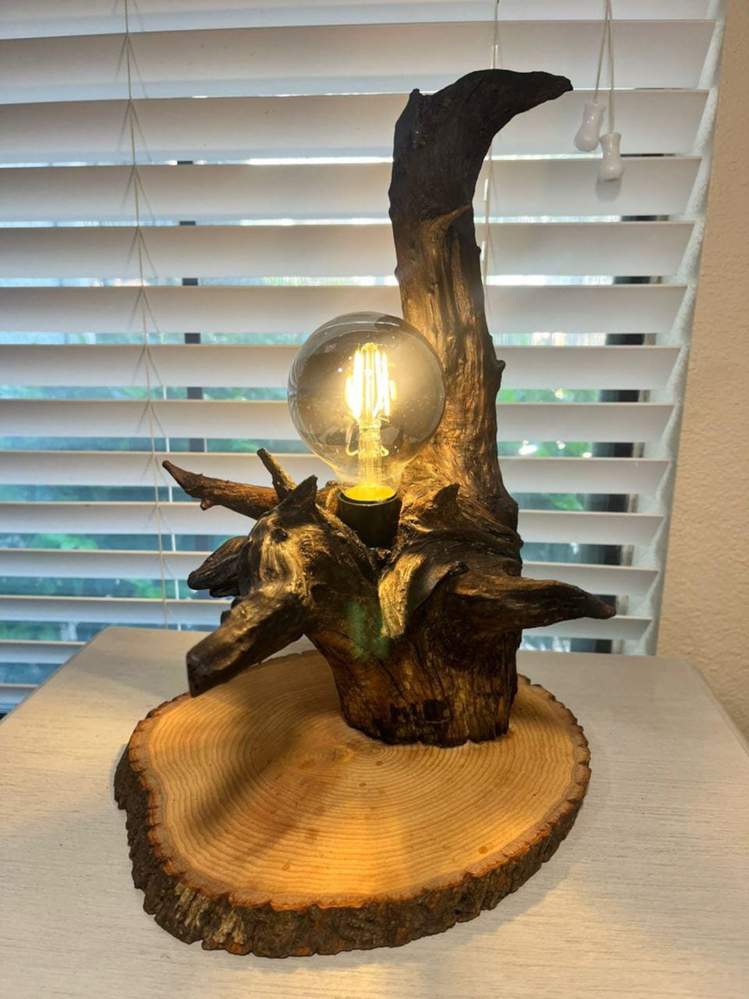 Dark Tree Root Lamp – Sculptural and Natural Design - Etsy