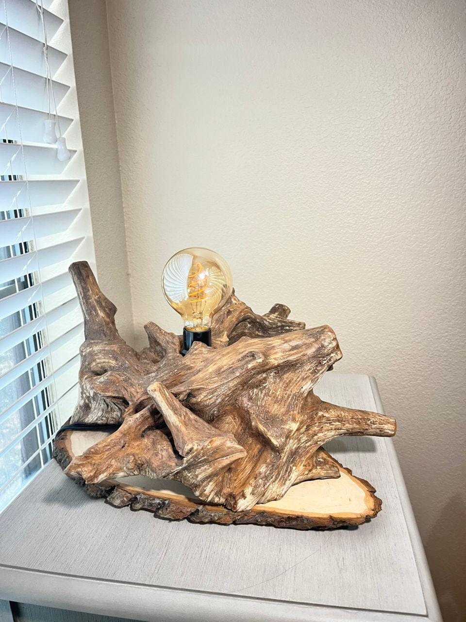 Handcrafted Tree Root Lamp – Unique and Natural Design - Etsy