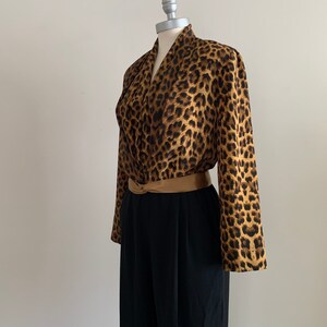 1990s Leopard Print Jumpsuit / 90s High Waist Pleated Jumpsuit With ...
