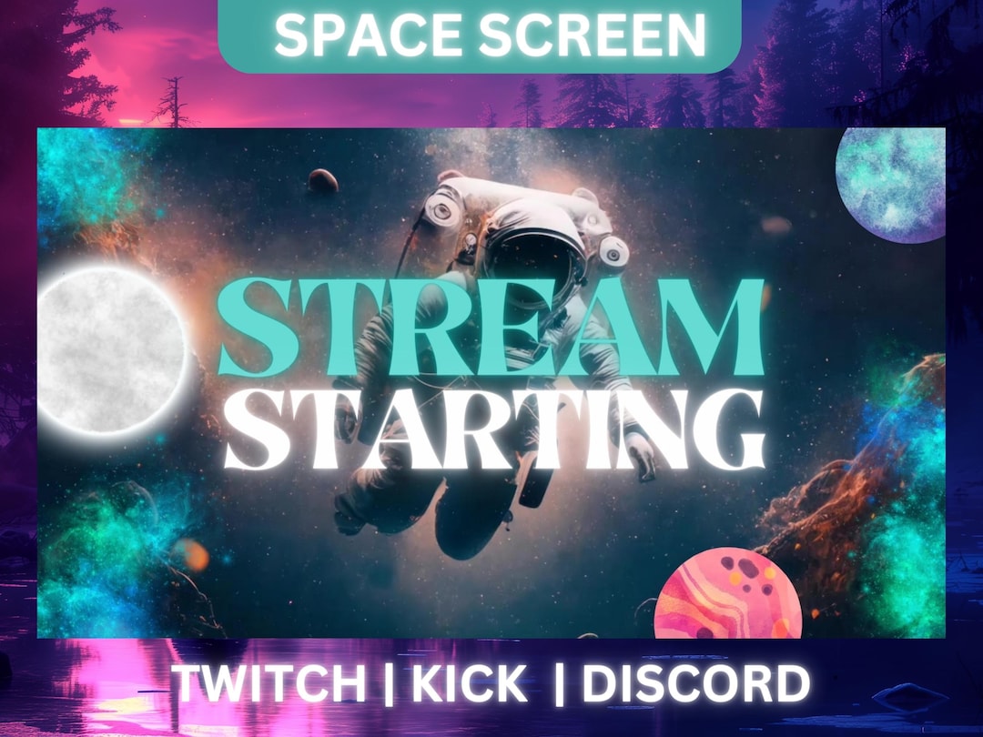 Space Animated Streaming Overlay Bundle | Complete Twitch Overlay Kit ...