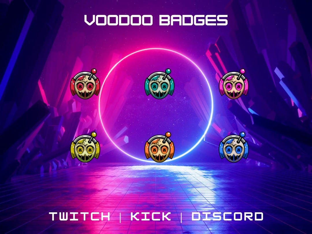 Voodoo Sub Badges for Twitch, Youtube, Discord | Instant Digital ...
