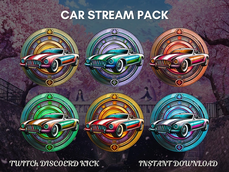 Twitch Car Overlay Pack | Vehicle Stream Graphics for Twitch, Youtube ...