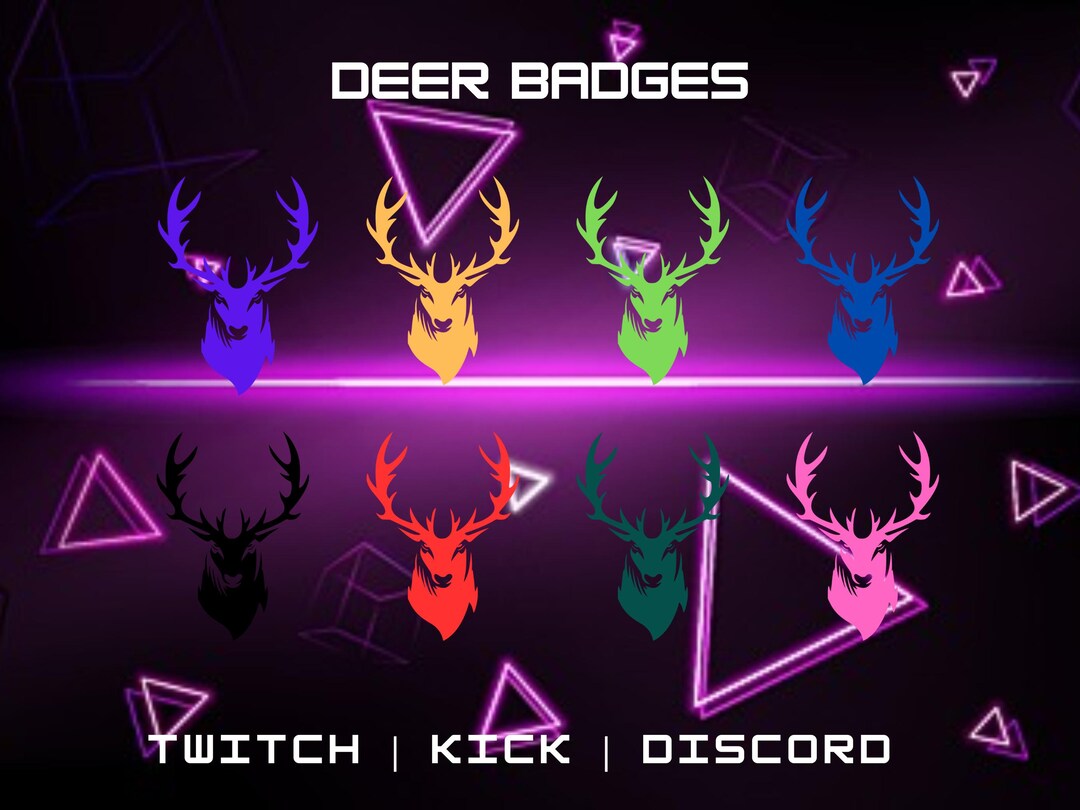 Cute Deer Sub / Bit Badges for Twitch, Kick, and More ! | Kick Sub ...