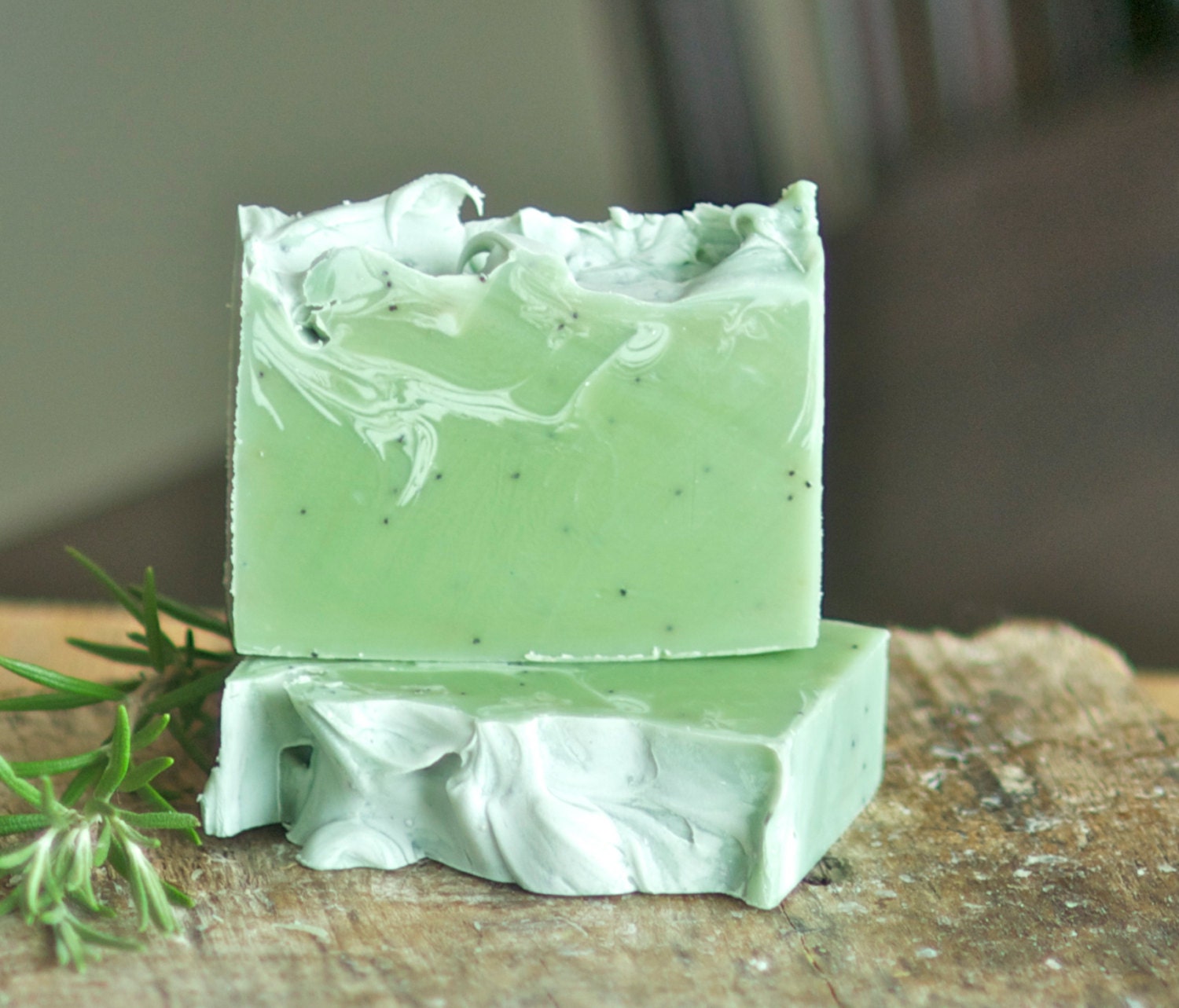 Rosemary Lime Soap With Poppy Seeds- Essential Oil Soap - Exfoliating ...