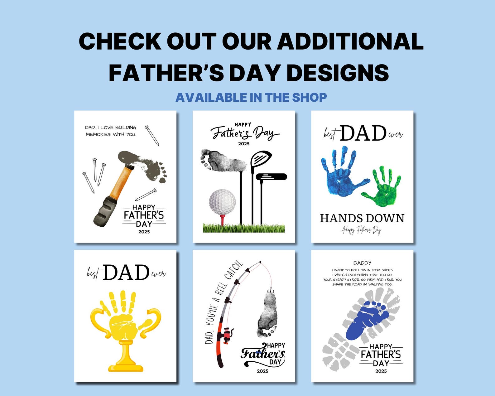 Father's Day Handprint - Best Dad Trophy, Father's Day Gift, Birthday ...